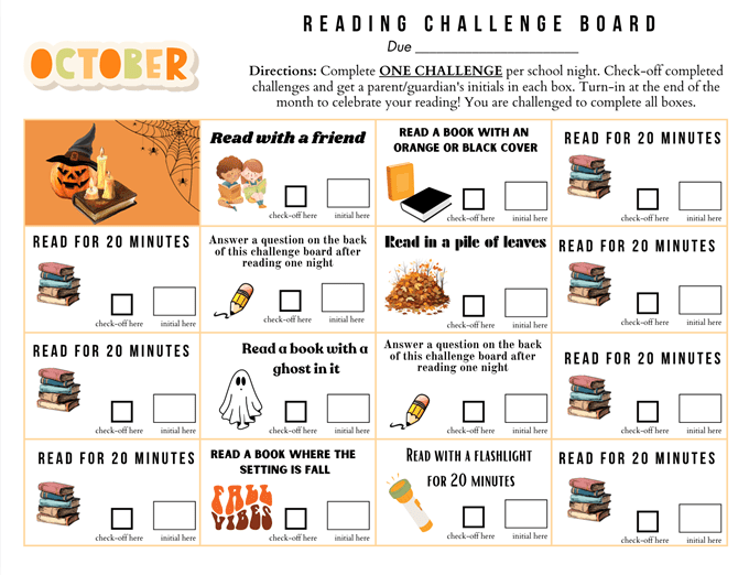 Monthly Reading Challenge Templates That’ll Save Teachers So Much Time ...